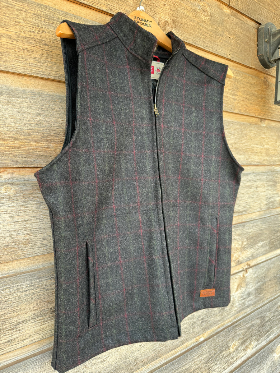 The Ironwood Vest - Adirondack Plaid – Crooked Skull Leather