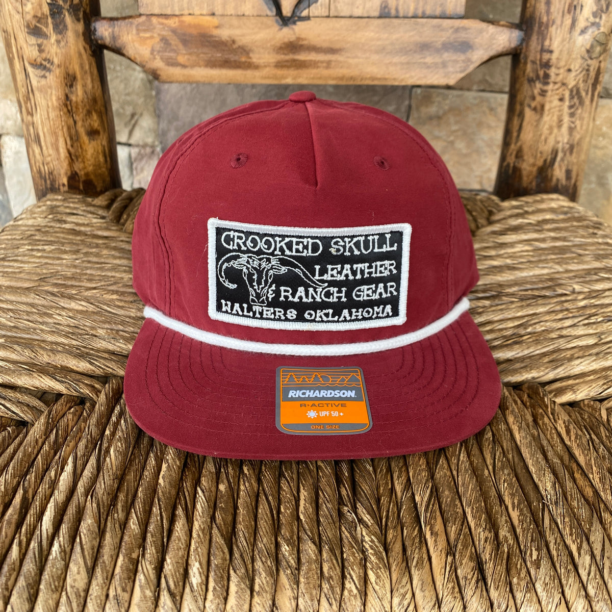 Logo Patch Hat - Cardinal Red – Crooked Skull Leather